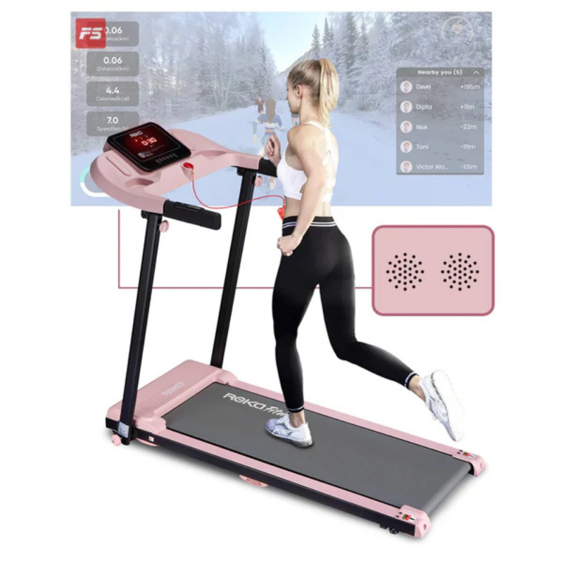 REKA Fitness Black Treadmill